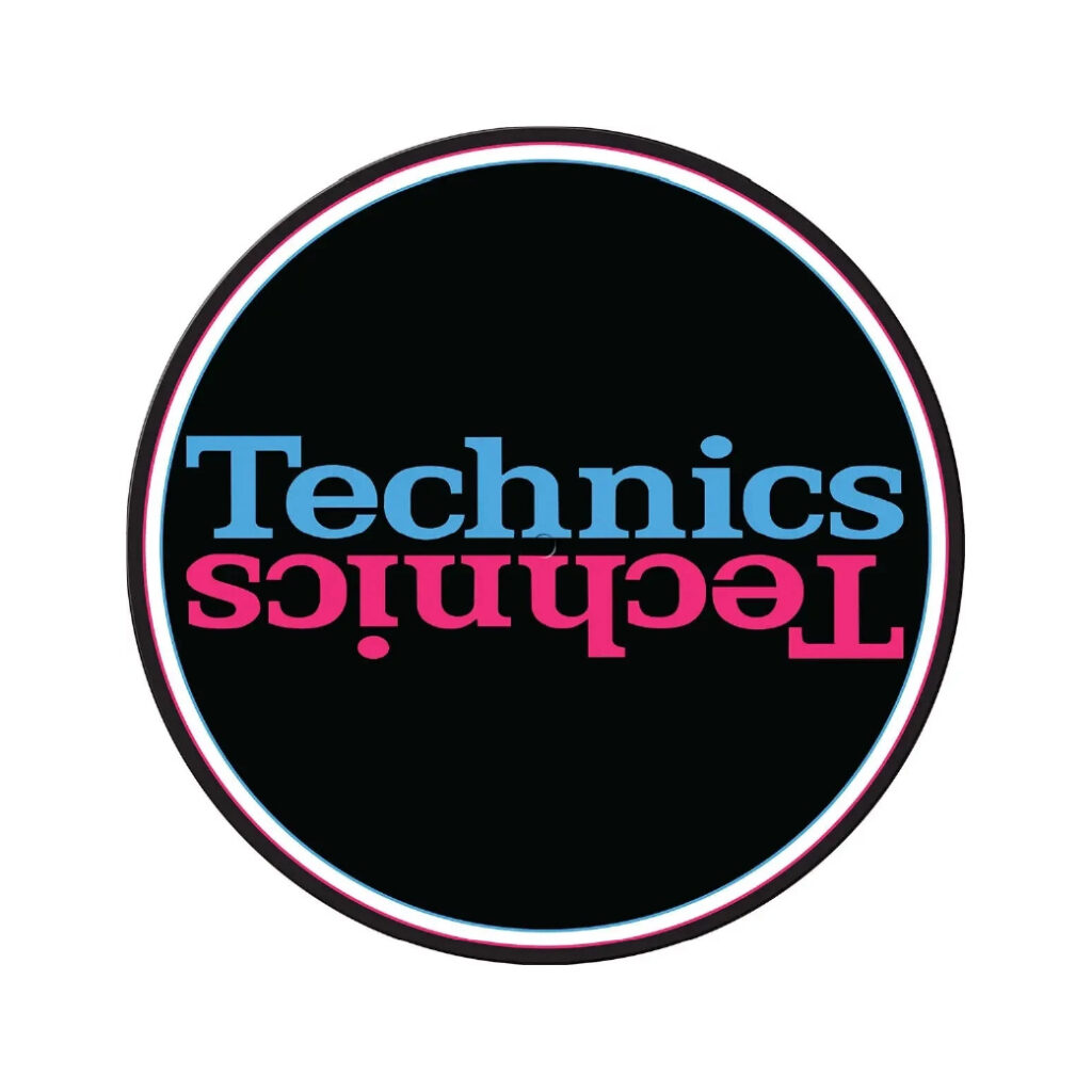 แผ่นรอง Technics Slipmat Black, Blue and Pink (New) - weloveturntable